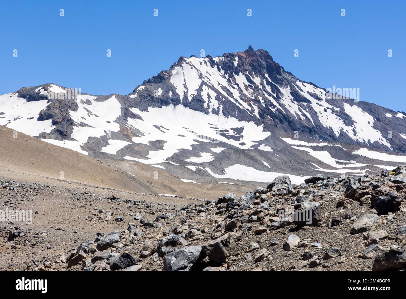 View of the breathtaking landscape at Paso Vergara in Argentina while ...