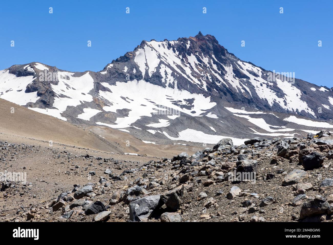 View of the breathtaking landscape at Paso Vergara in Argentina while ...