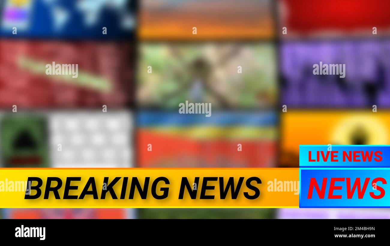 full News illustration with green screen and text space for live ...