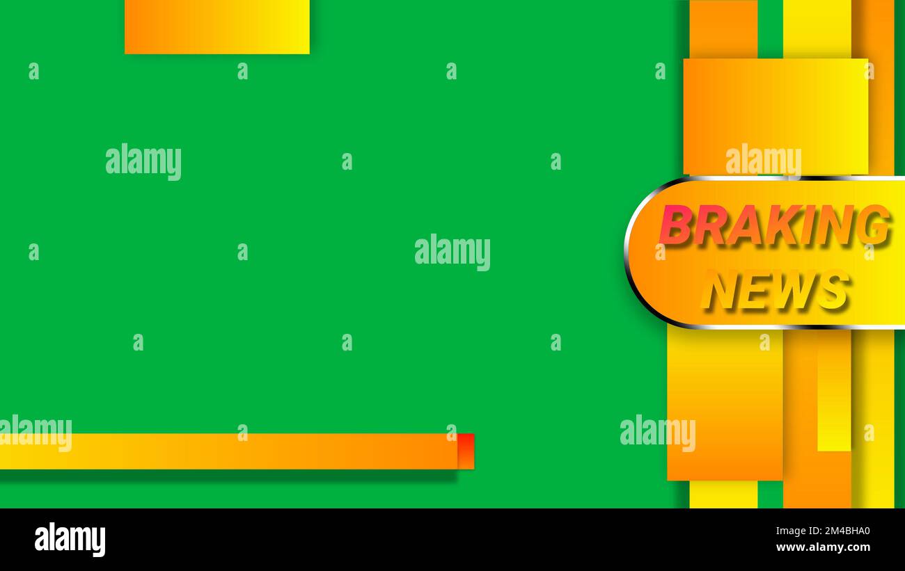 futuristic breaking news green screen illustration image Stock Photo ...