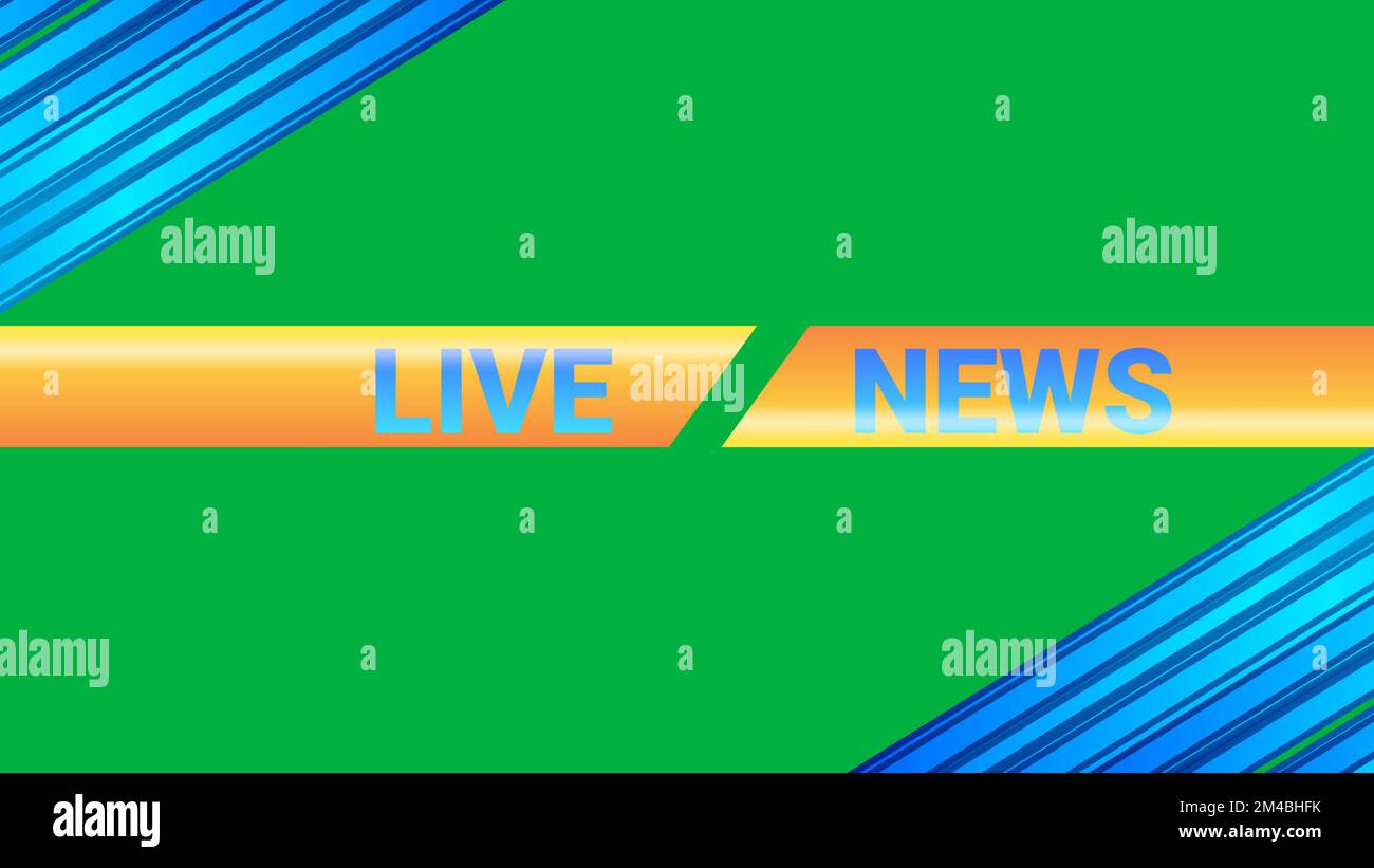 live news green screen illustration for live broadcast Stock Photo - Alamy