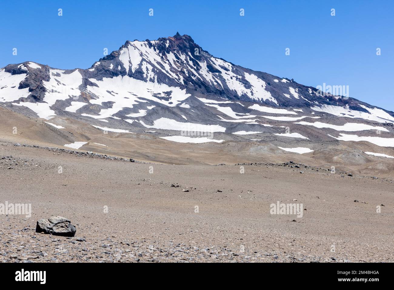 View of the breathtaking landscape at Paso Vergara in Argentina while ...