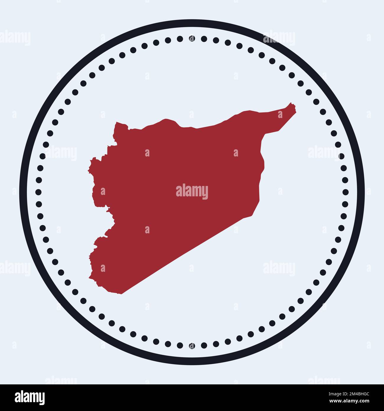 Syria round stamp. Round logo with country map and title. Stylish ...