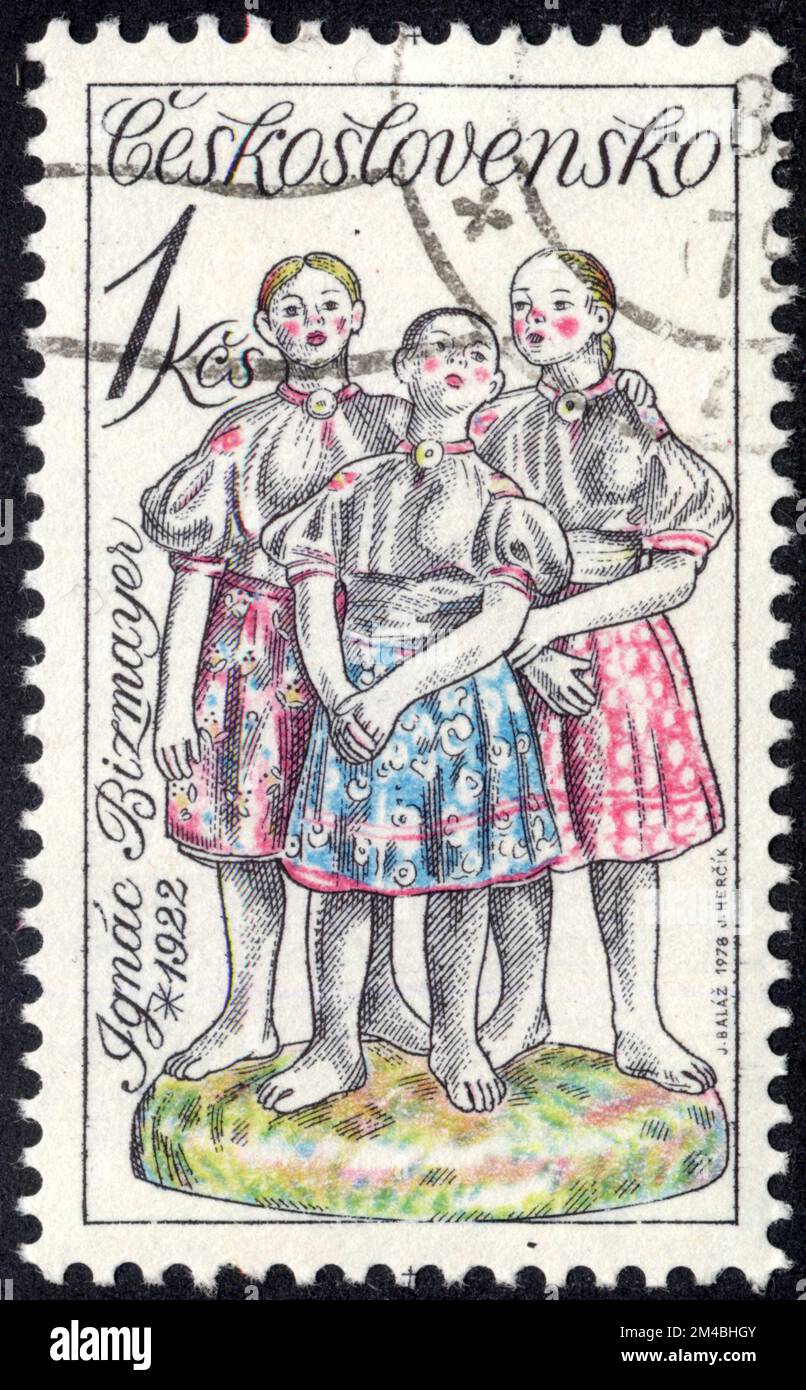 TIMBRE OBLITÉRÉ CESKOSLOVENSKO. IGNAC BIZMAYER. 1922. 1976 Stock Photo ...