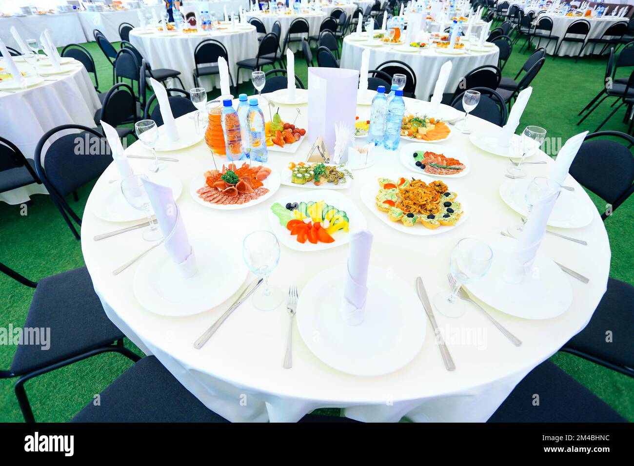 table served for the celebration in the restaurant Stock Photo - Alamy