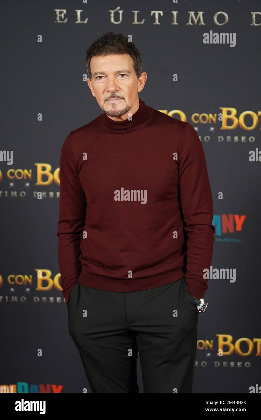 Actor Antonio Banderas at photocall film El Gato con Botas: El ultimo ...