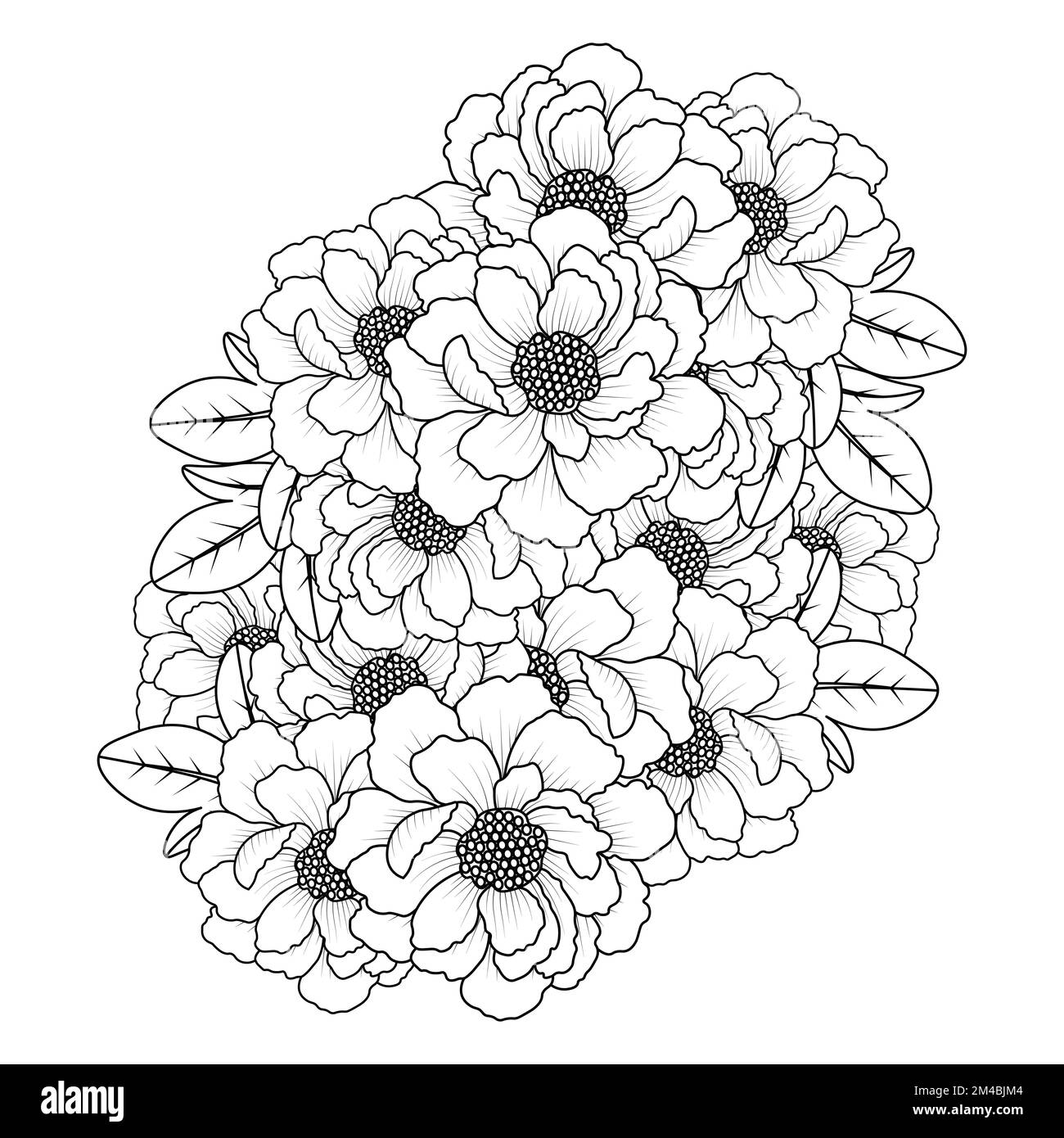 peony flower easy sketches pencil drawing of black and white line art ...