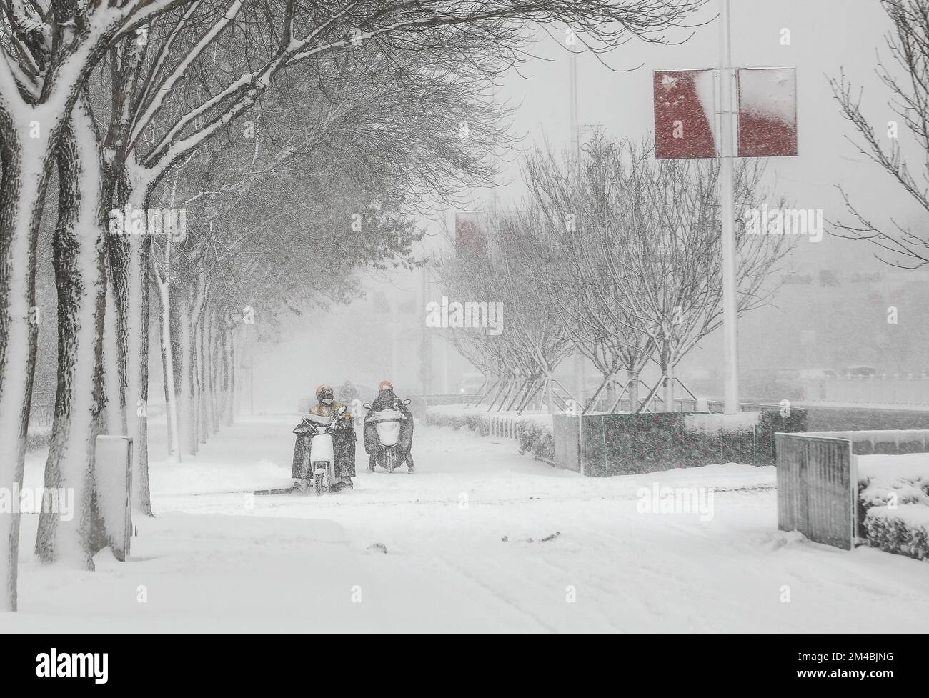 Heavy snow fell in Weihai City, east China's Shandong Province, 17 ...