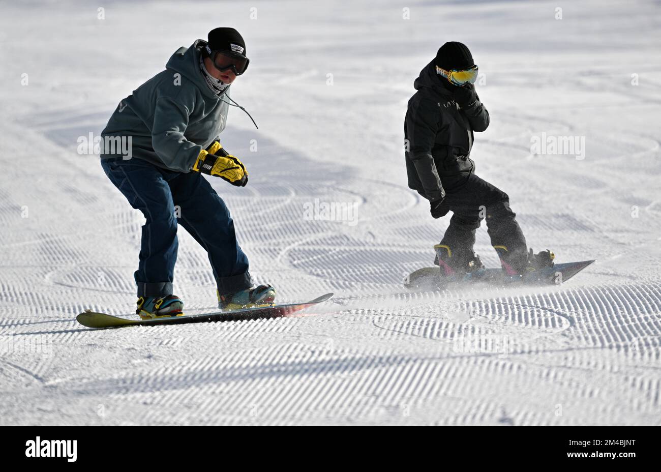 Tourists enjoyed winter sports at the Longzhishan Donggui Ski Resort in ...