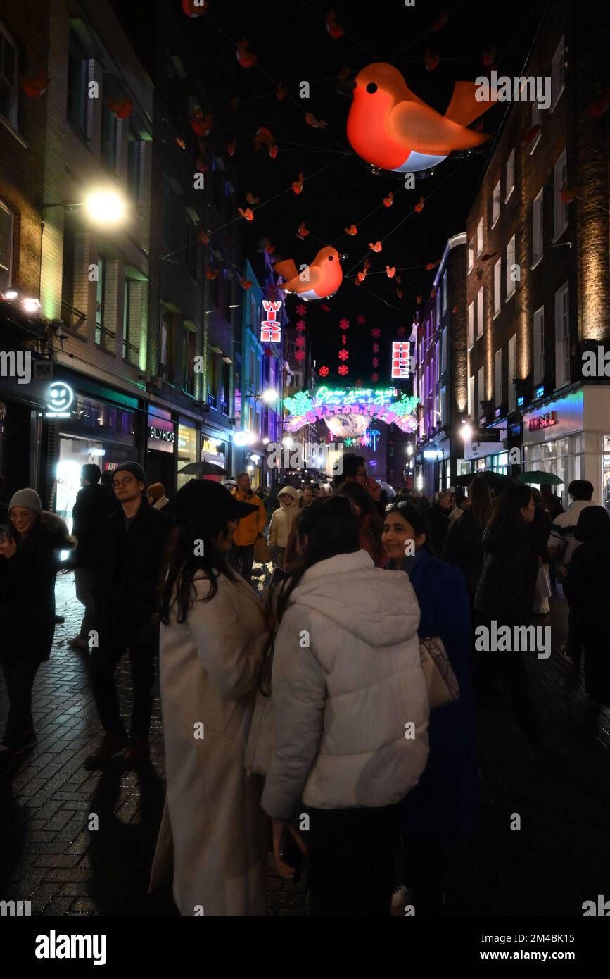 Celebrates 25 years carnaby street christmas lights hi-res stock ...
