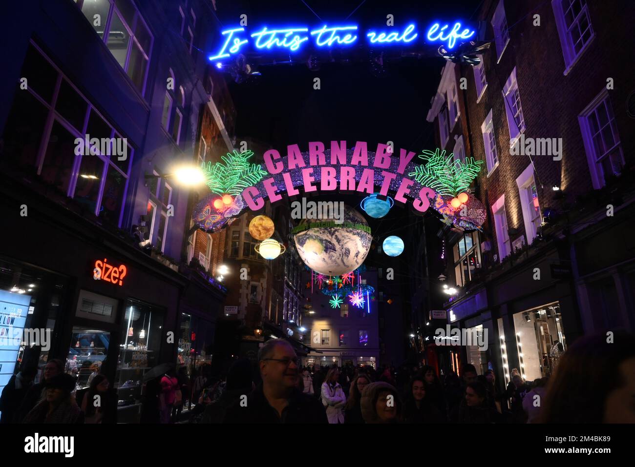 Celebrates 25 years carnaby street christmas lights hi-res stock ...