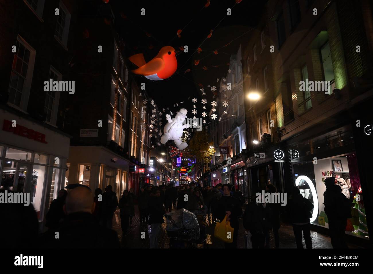 Celebrates 25 years carnaby street christmas lights hi-res stock ...