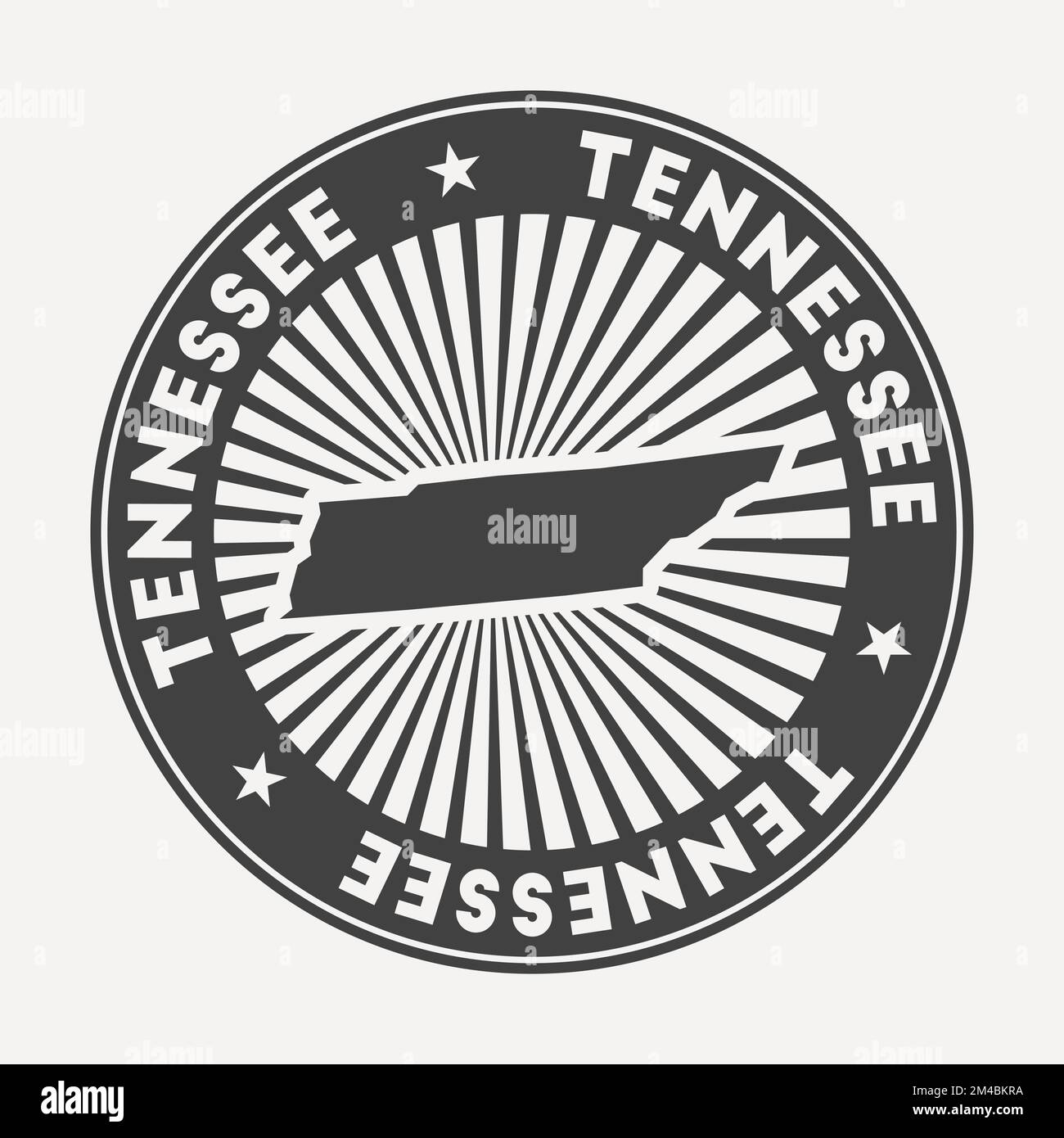 Tennessee round logo. Vintage travel badge with the circular name and ...
