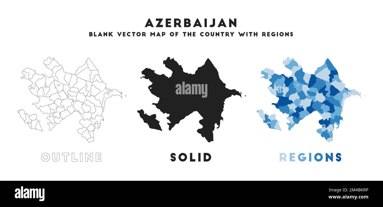 Azerbaijan map. Borders of Azerbaijan for your infographic. Vector ...