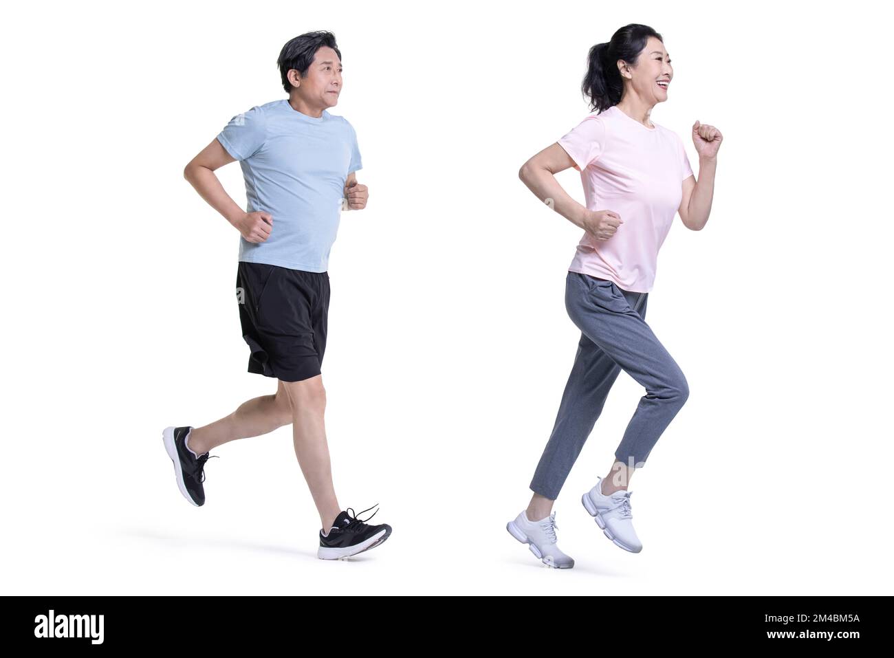 Couple senior running Cut Out Stock Images & Pictures - Alamy