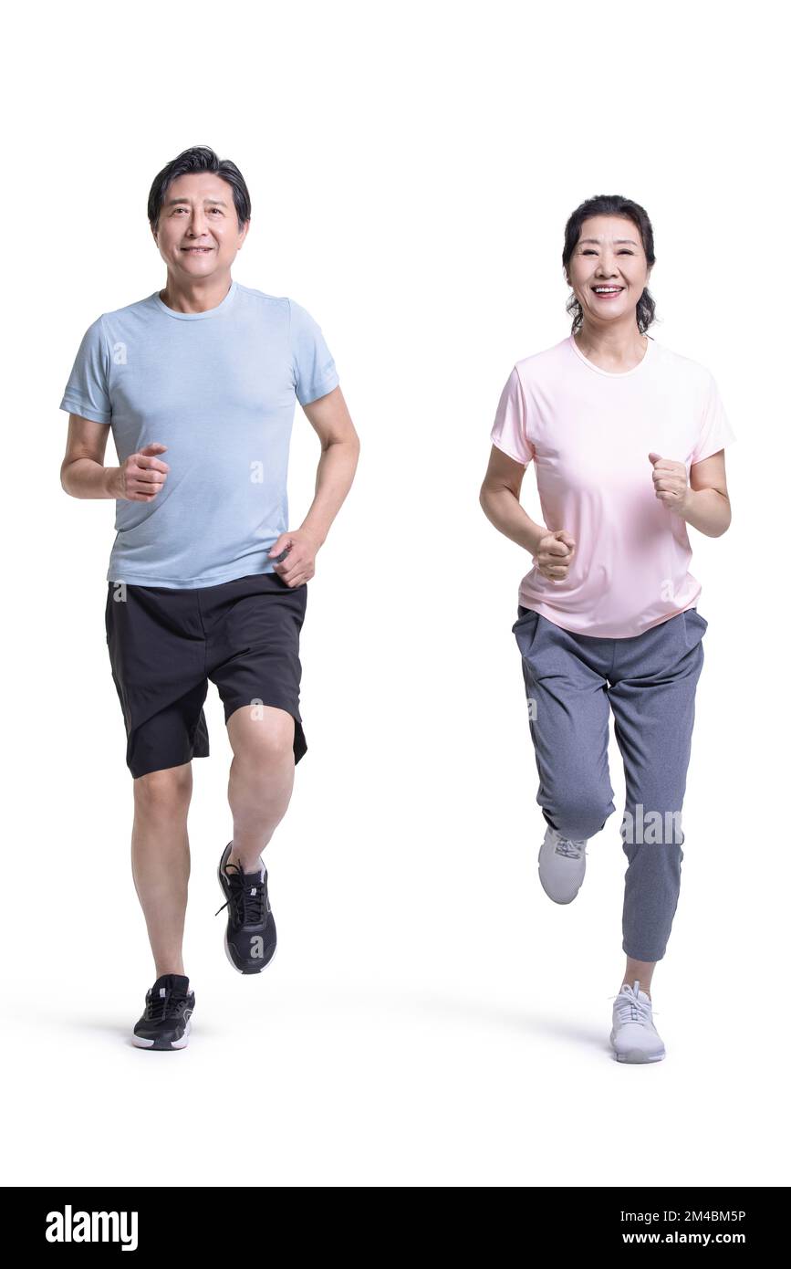 Couple senior running Cut Out Stock Images & Pictures - Alamy