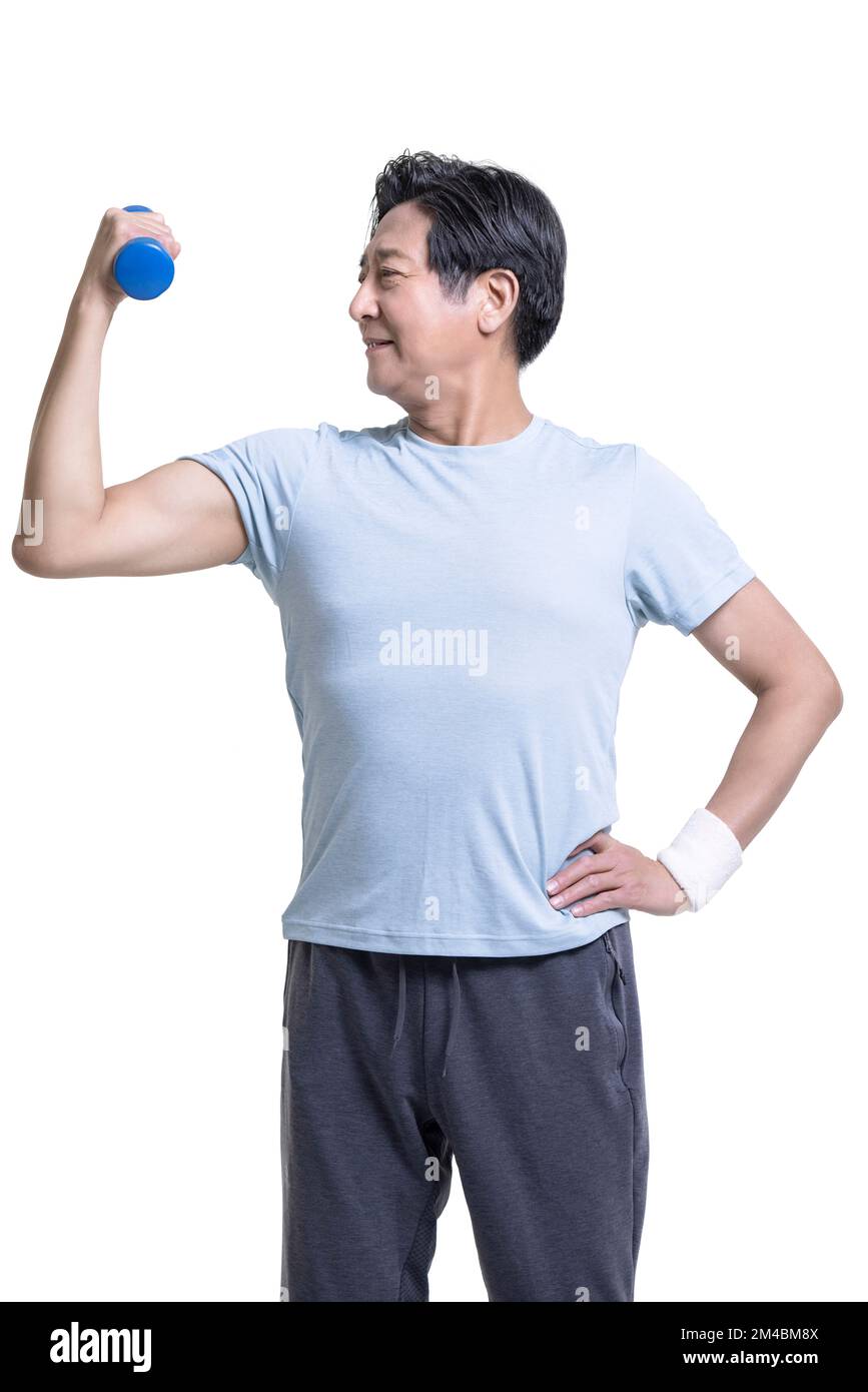 Chinese Man Flexing Muscles Hi Res Stock Photography And Images Alamy