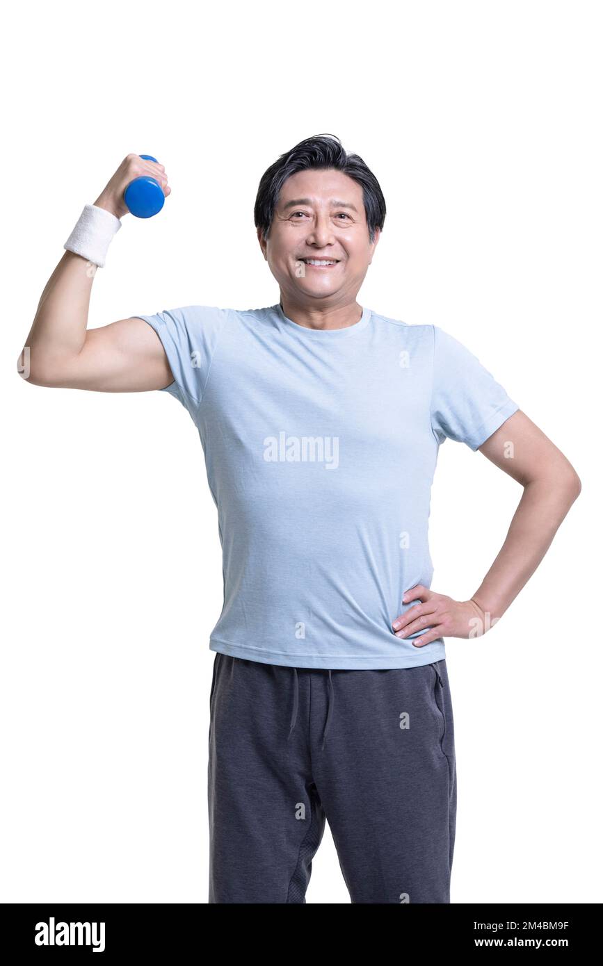 Chinese man flexing muscles hi-res stock photography and images - Alamy