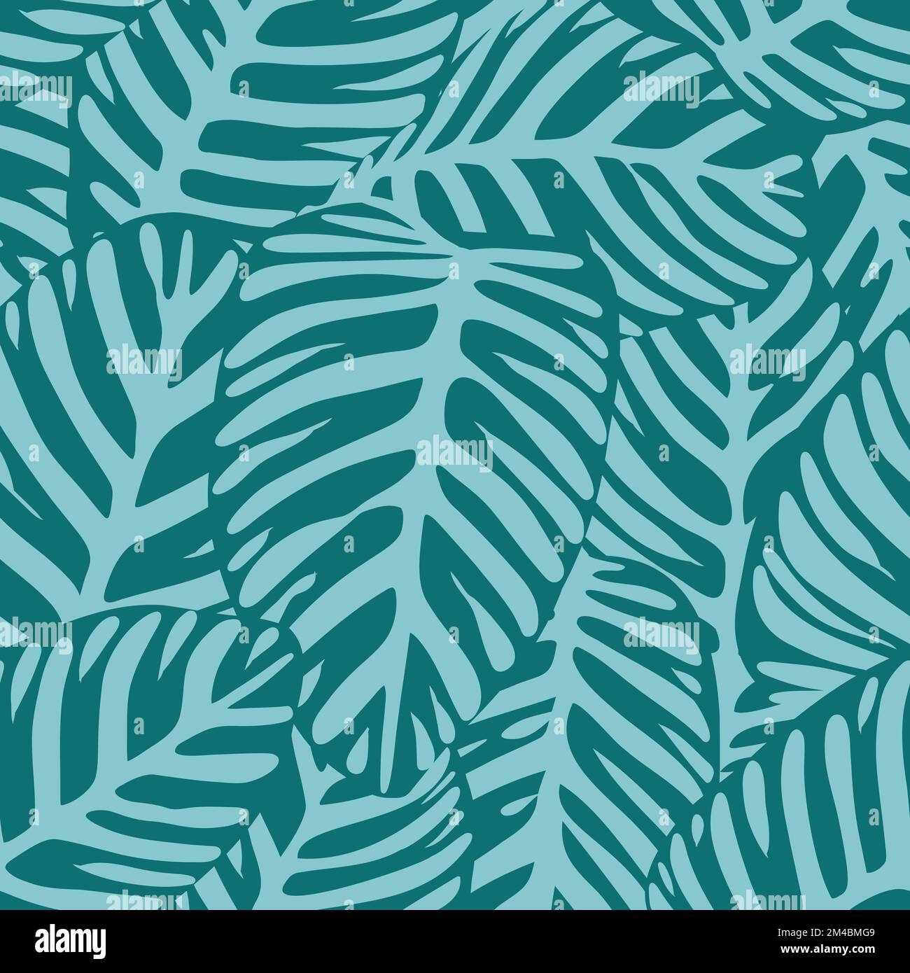 Abstract seamless dark teal background. Calathea Orbifolia leaves ...