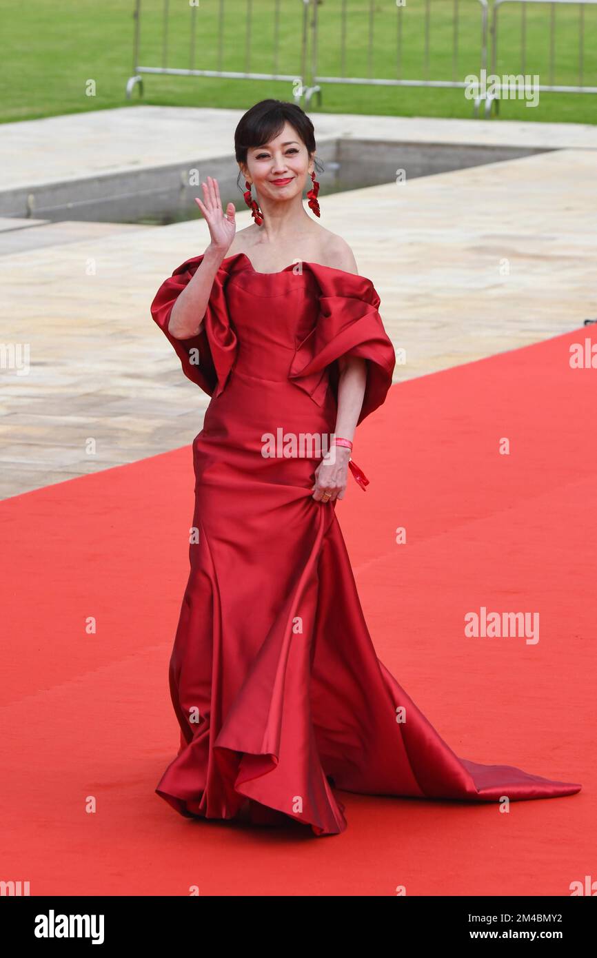 Hong Kong actress Angie Chiu attended the red carpet of the 4th Hainan ...