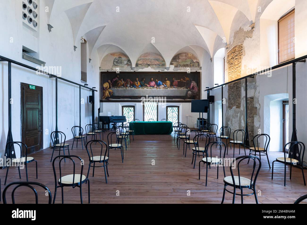 astino monastery: refectory with the last supper painting by alessandro ...