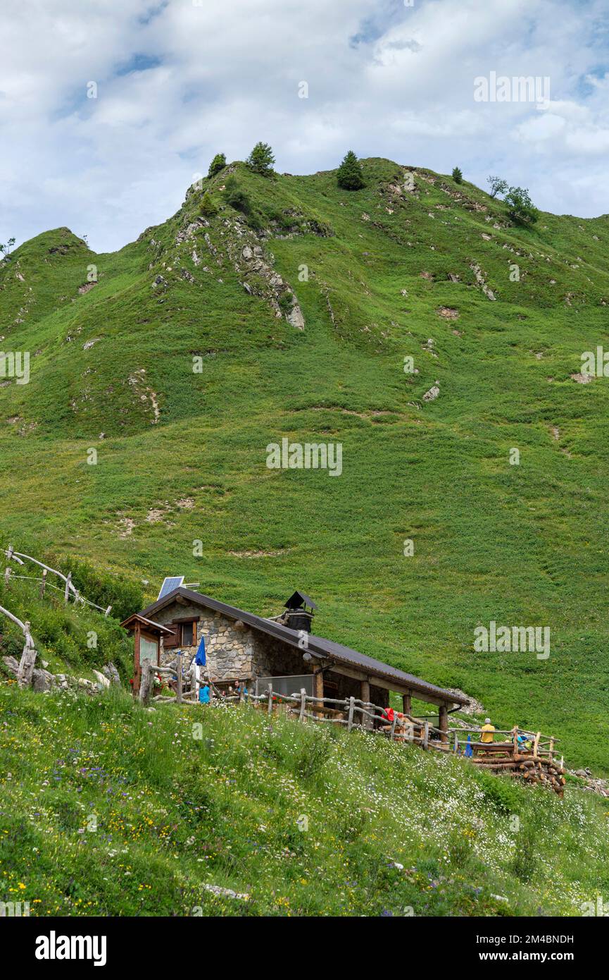 branchino mountain refuge, valcanale, italy Stock Photo - Alamy