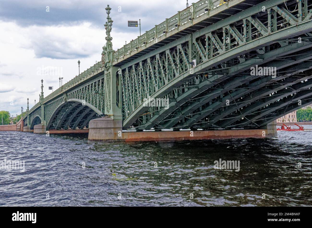 Troitskiy bridge, one of the bridges of St. Petersburg. Trinity Bridge ...