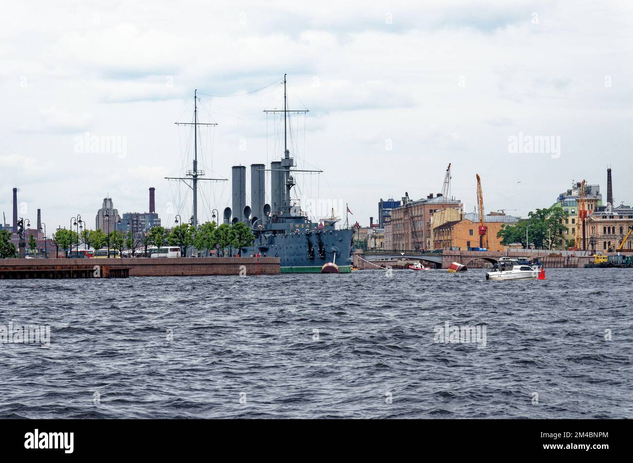 Linear cruiser Aurora, the symbol of the October revolution, Saint ...
