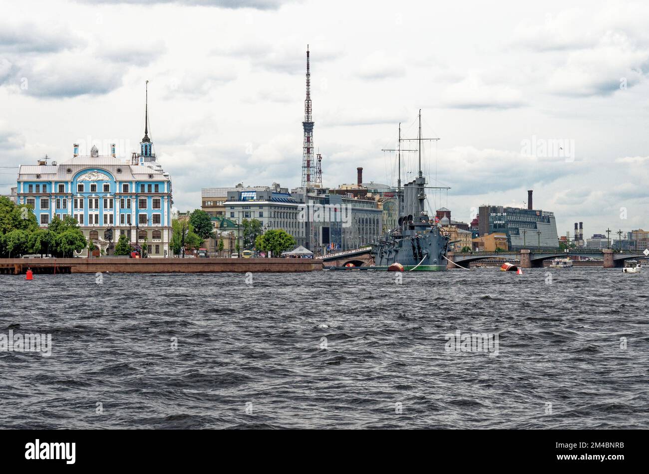 Linear cruiser Aurora, the symbol of the October revolution, Saint ...