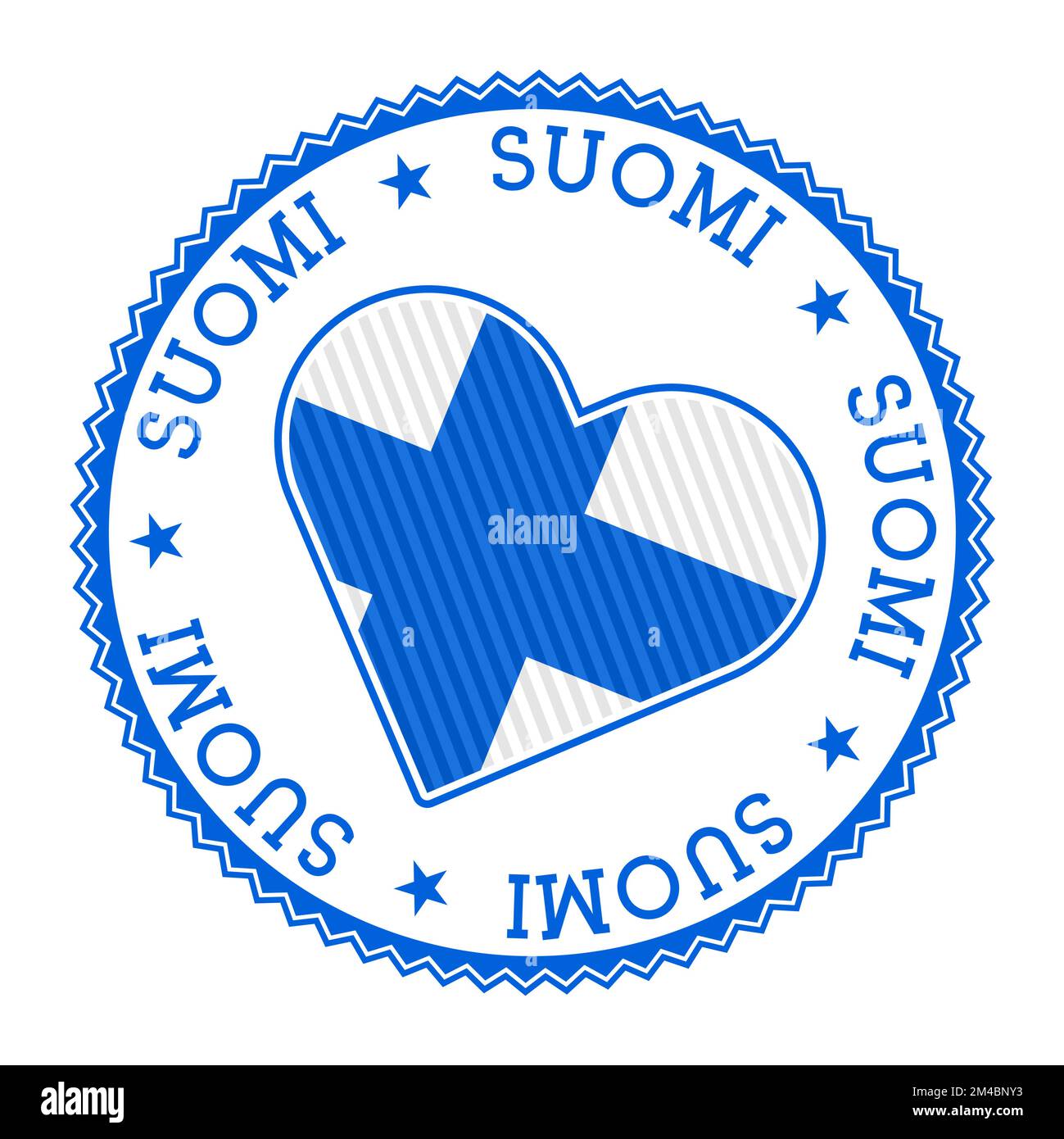 Finland heart badge. Vector logo of Finland with the name of the ...