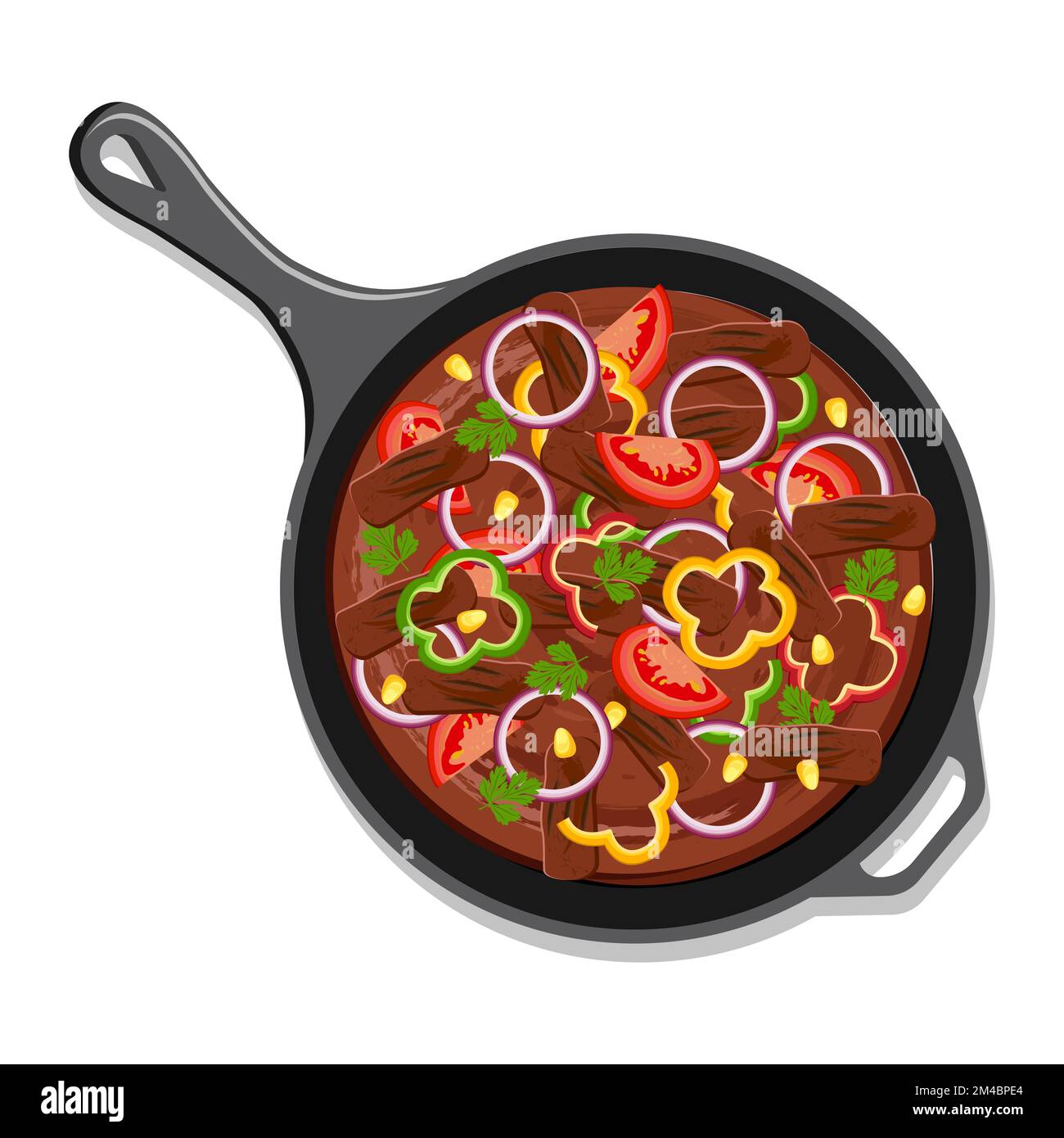 Food black pepper beef Stock Vector Images - Alamy