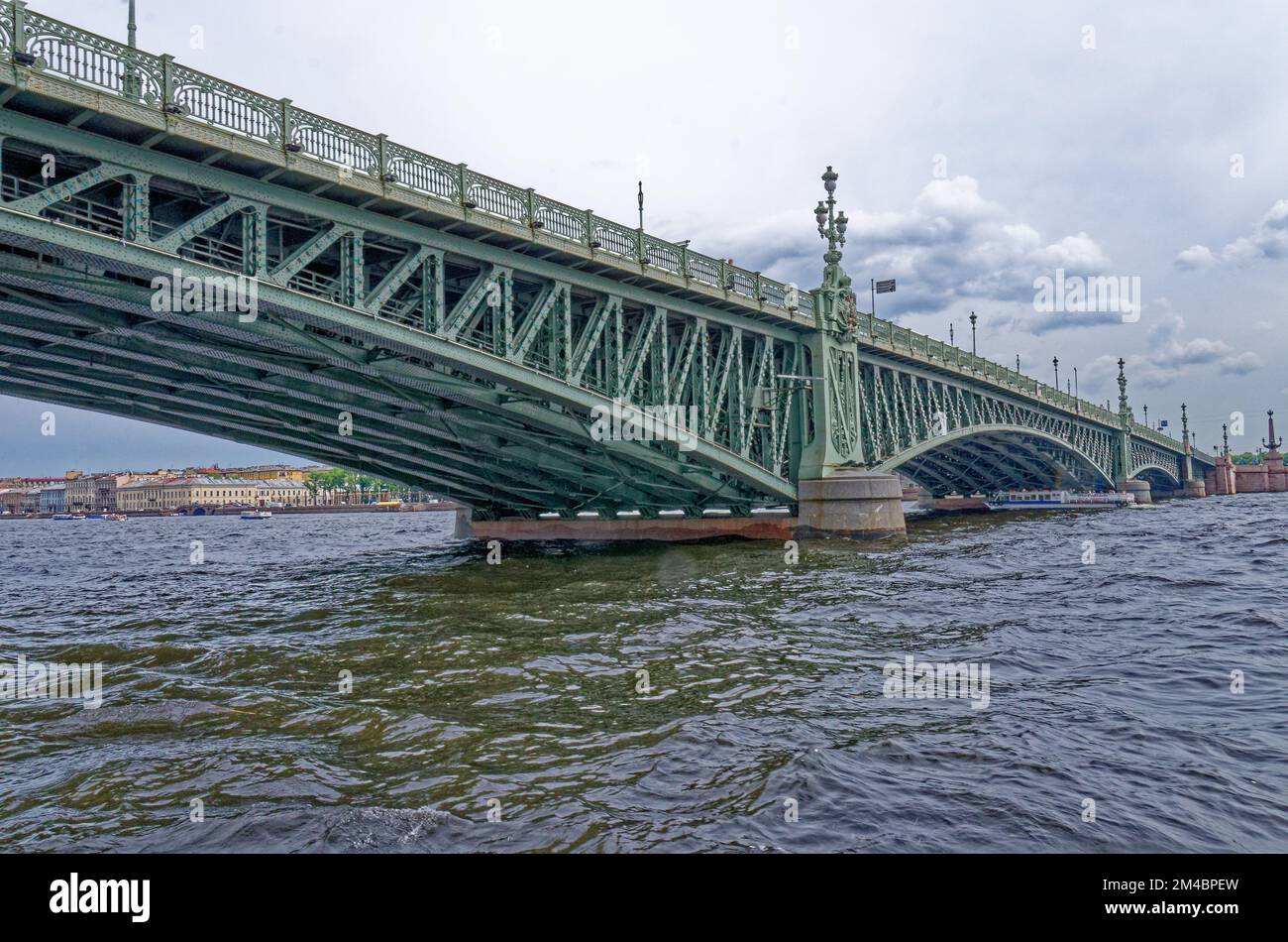 Troitskiy bridge, one of the bridges of St. Petersburg. Trinity Bridge ...