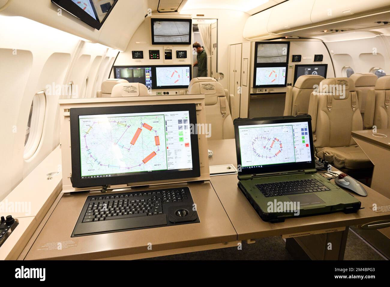 Cologne, Germany. 20th Dec, 2022. Computers are on board the Airbus ...