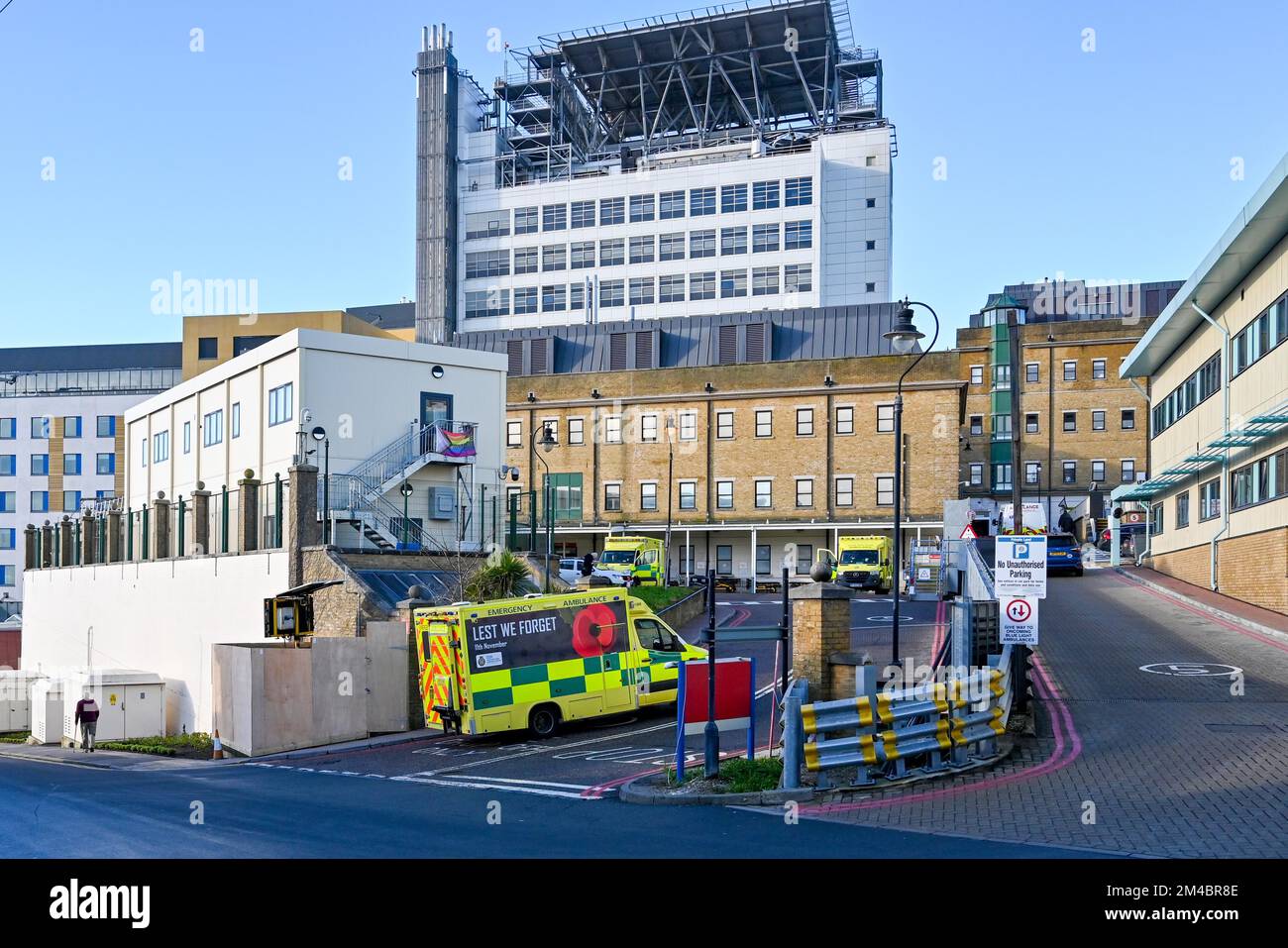 Brighton UK 20th December 2022 - NHS ambulances outside the A&E ...