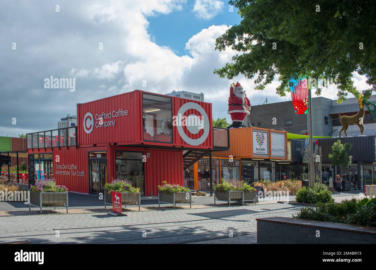 The temporary container shops set up in Cashel Street to replace ...