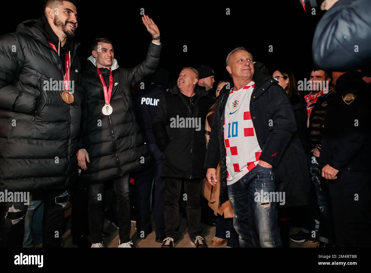 welcome ceremony, football players, Qatar 2022, world cup, Croatian national football team, fans ...