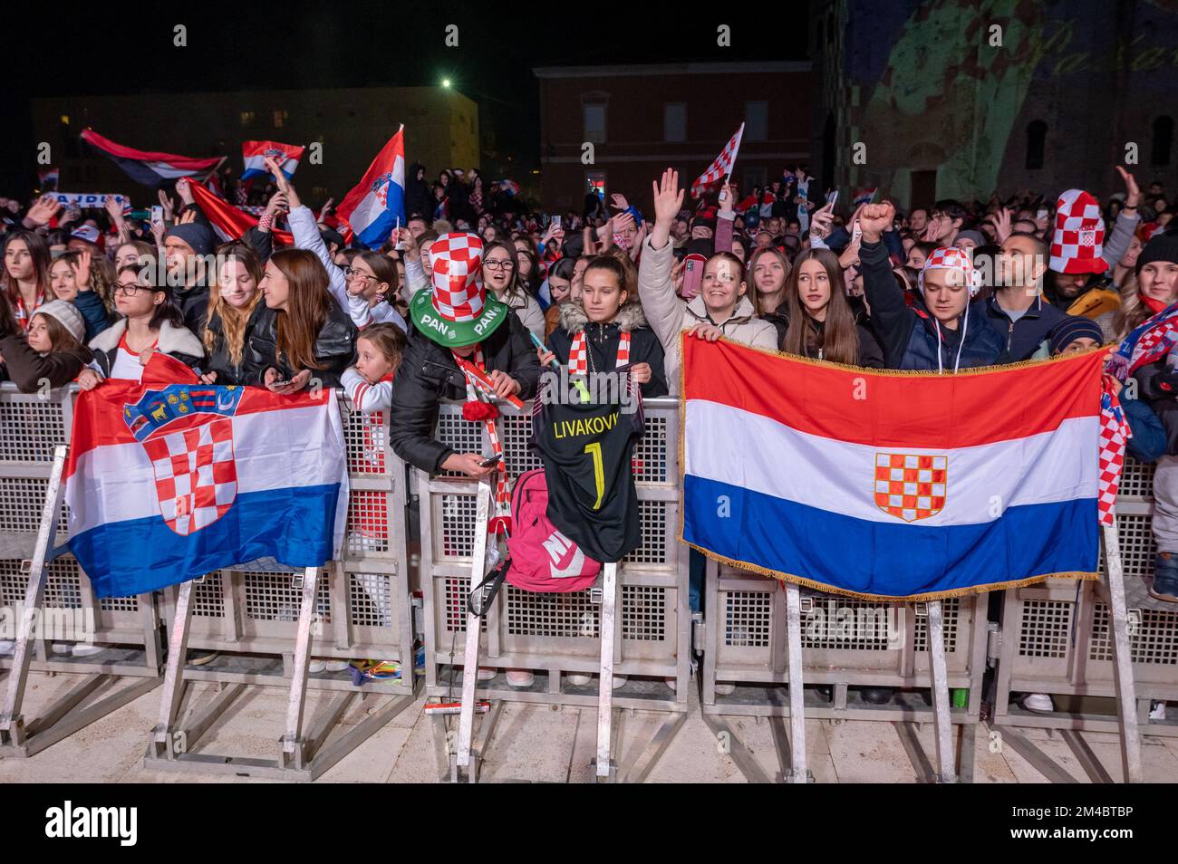 welcome ceremony, football players, Qatar 2022, world cup, Croatian national football team, fans ...