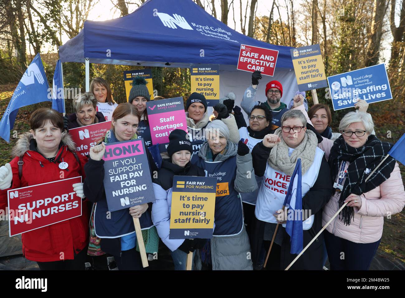 Members of the Royal College of Nursing (RCN) on the picket line ...