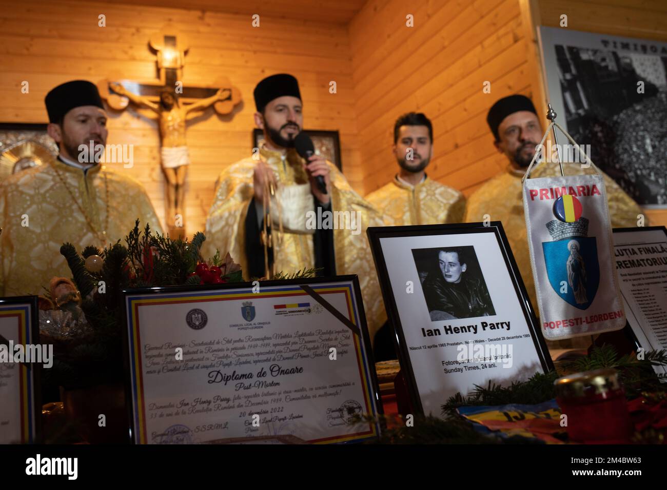 20 December 2022, Popesti Leordeni, Romania. A memorial was unveiled ...