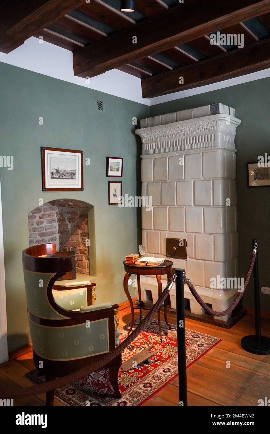 19th century old-fashioned salon in manor-house which is a Birthplace ...