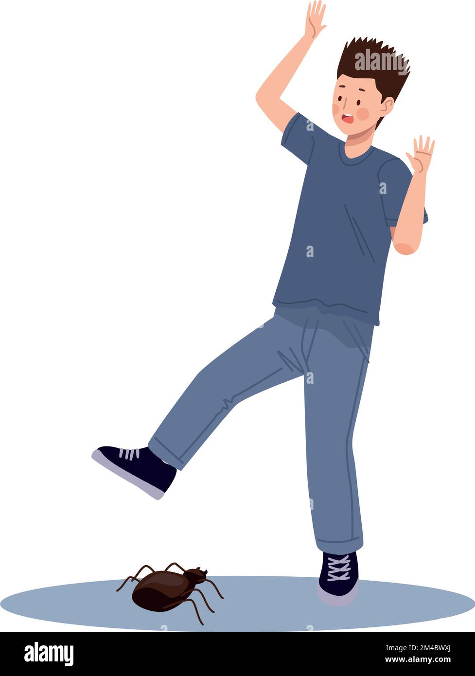 Man suffering insect Stock Vector Images - Alamy