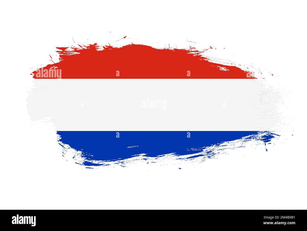 Flag of paraguay on white stroke brush background Stock Photo - Alamy