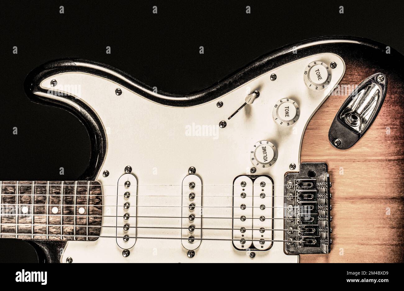 Stringed electric musical instrument. Musical instrument for rock ...