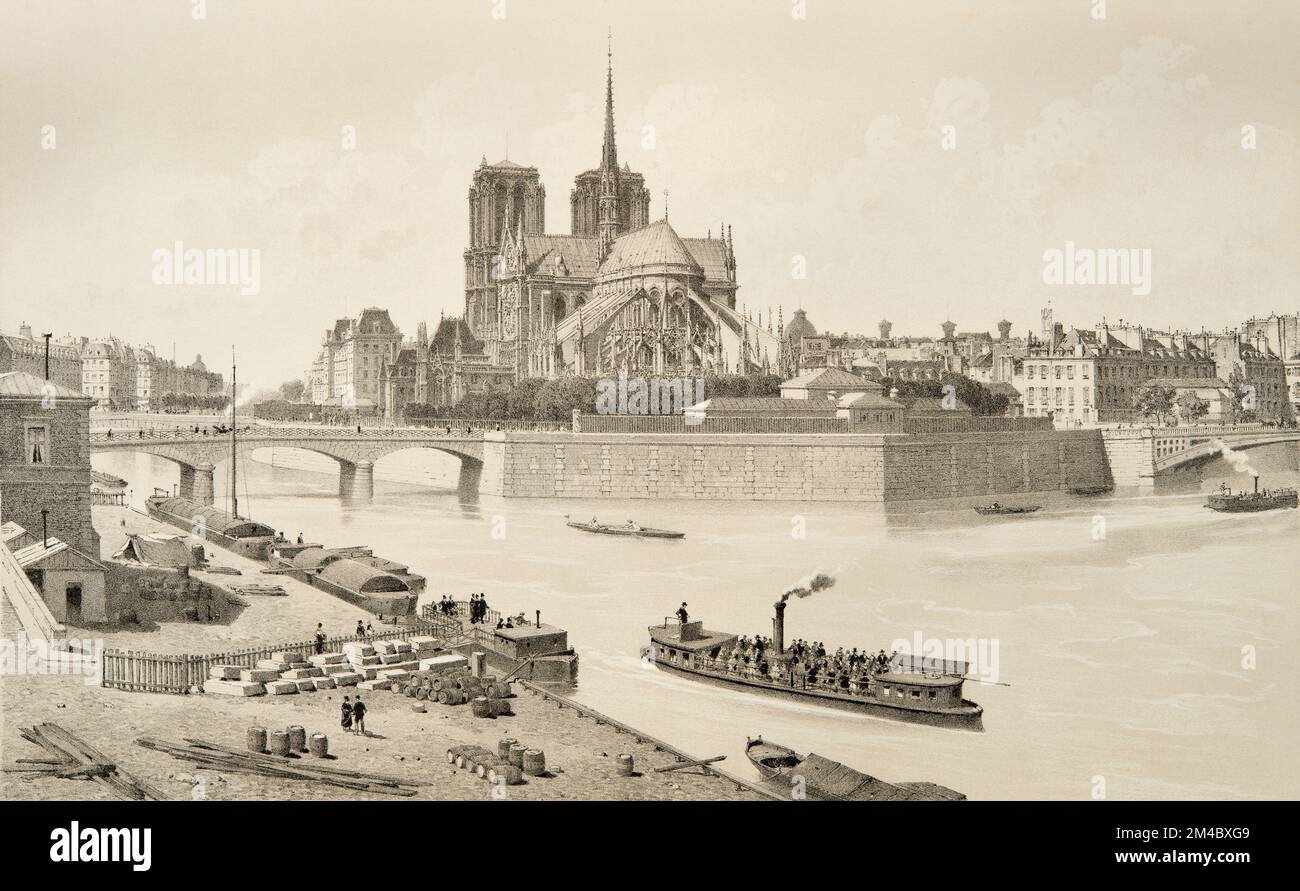 Notre Dame in Paris in 1881 Stock Photo - Alamy
