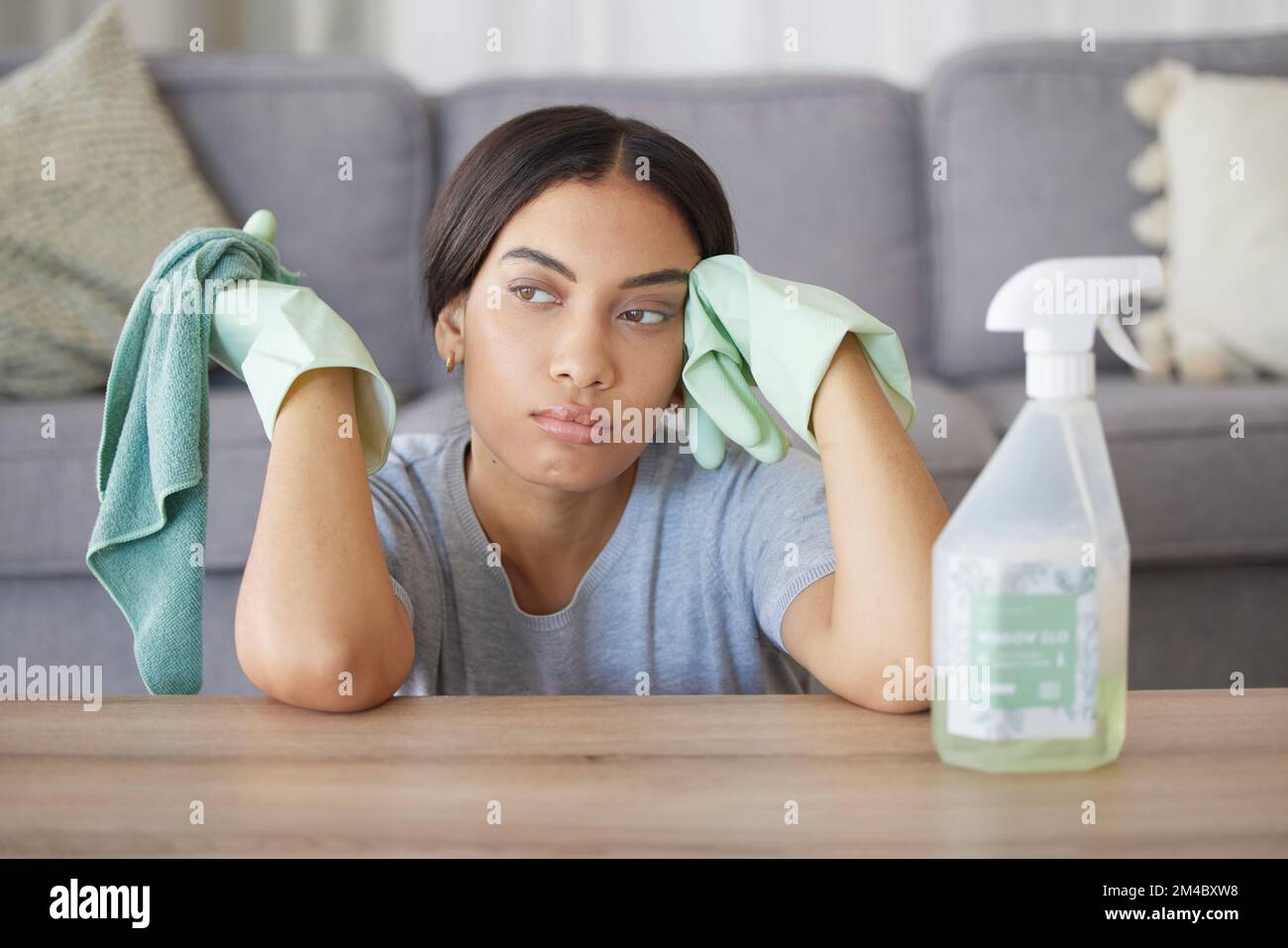 Latino male female home cleaning hi-res stock photography and images ...