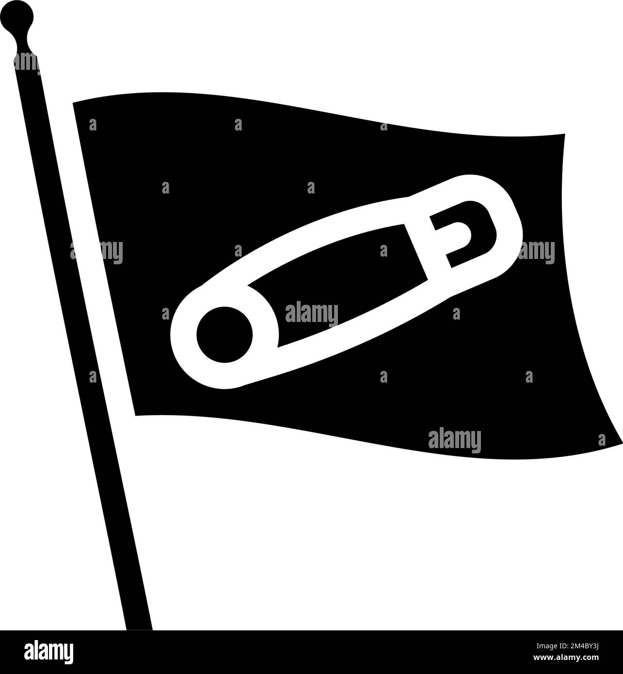 pin flag glyph icon vector illustration Stock Vector Image & Art - Alamy