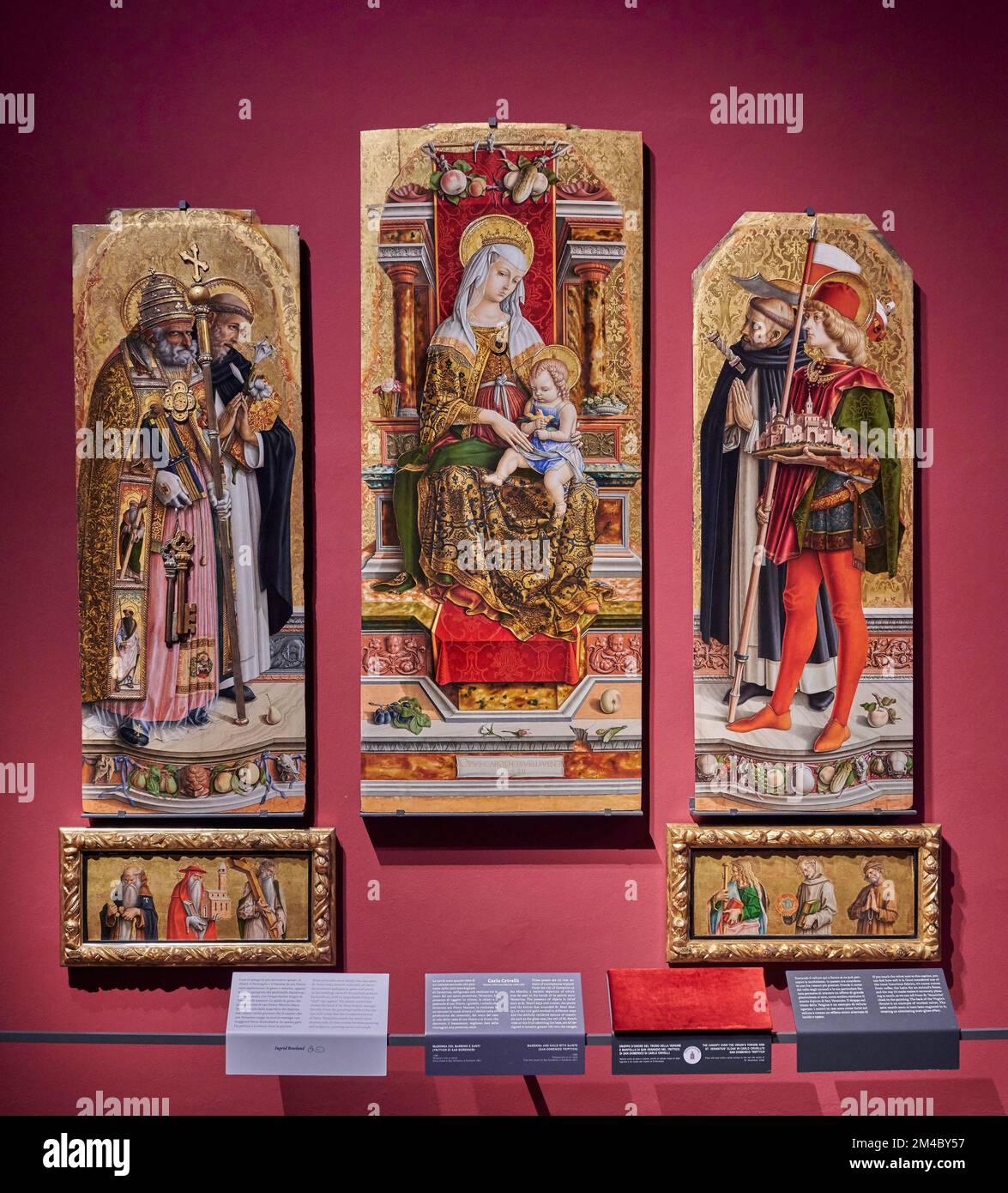 Madonna col Bambino e santi ( Trittico di San Domenico ) - tempera e olio su tavola - Carlo ...