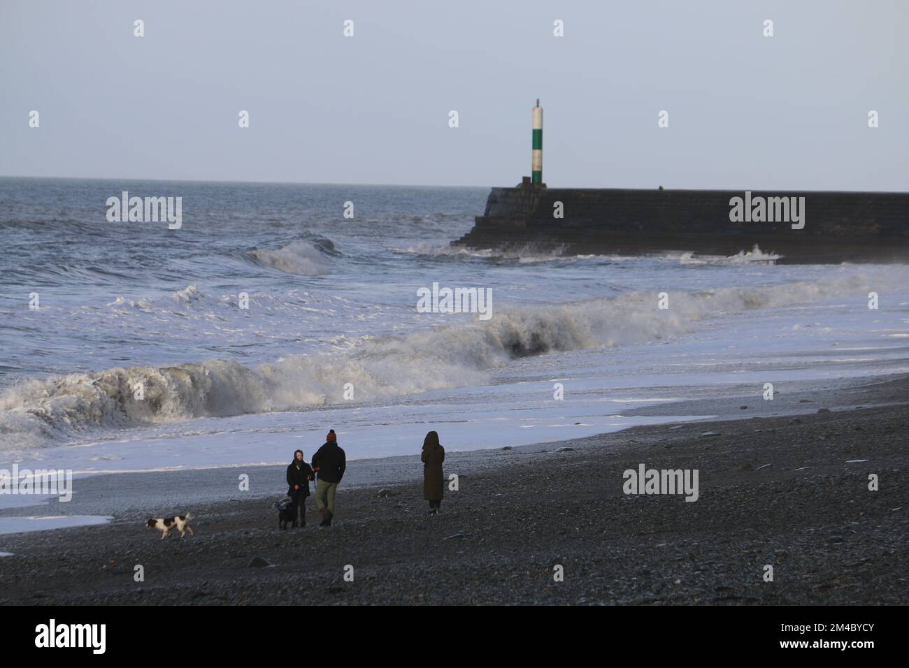 Aberystwyth Wales UK weather 20th December 2022, blustery with showers ...