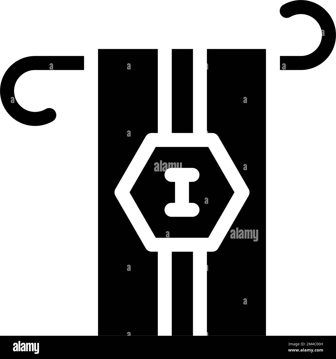 pennant flag banner glyph icon vector illustration Stock Vector Image ...