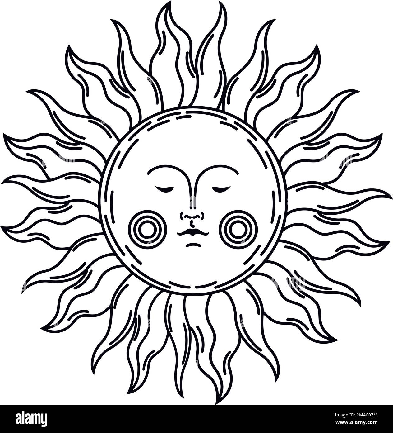 esoteric sun face symbol Stock Vector Image & Art - Alamy